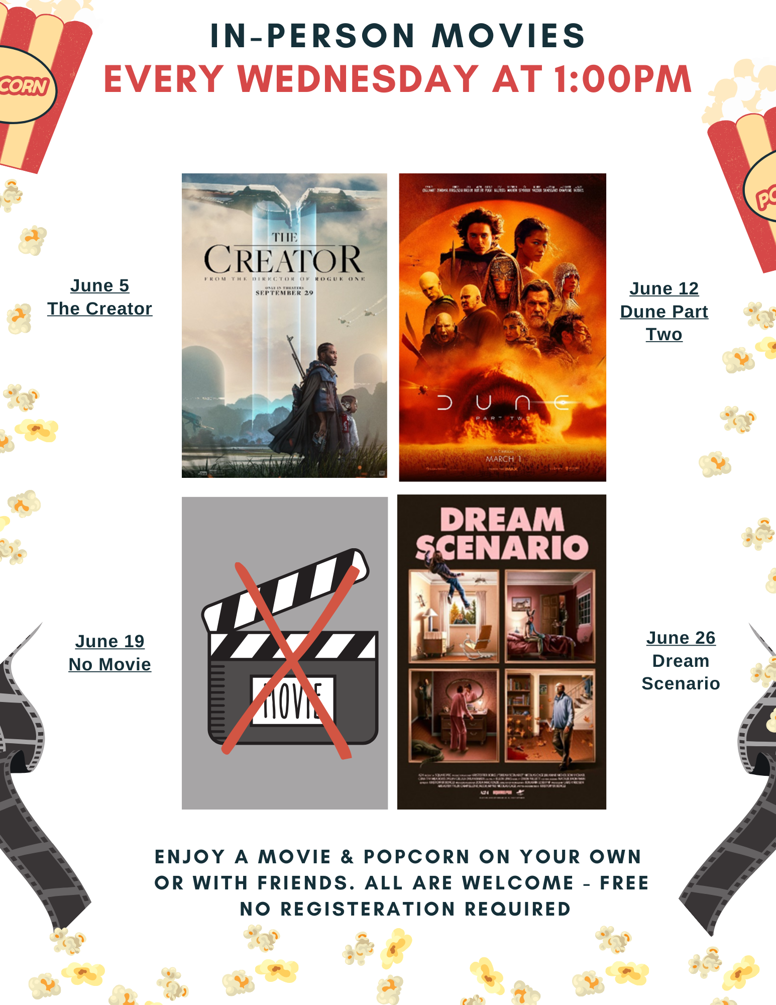 Auburn Senior Activity Center - June Movies
