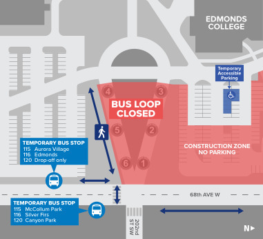 Routes 115, 116 & 120: Bus loop at Edmonds College will close ...