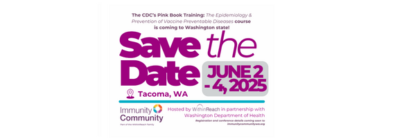 CDC Pink Book Training - Save the Date