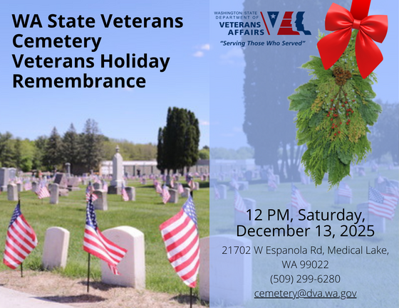 PRESS RELEASE - State Veterans Cemetery to Host Holiday Remembrance