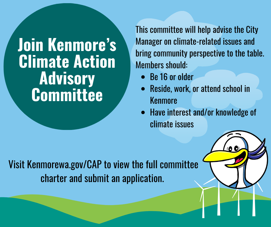 Applications Open for Kenmore's Climate Action Advisory Committee