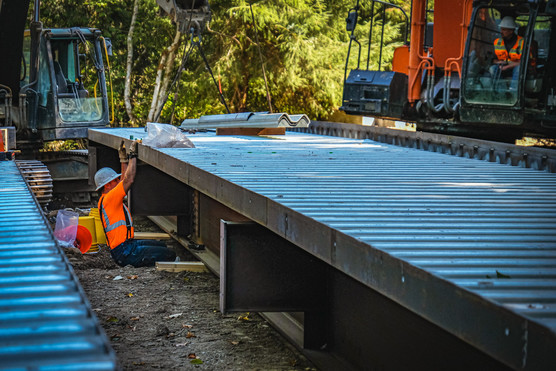 Construction update: new trail bridges in progress!