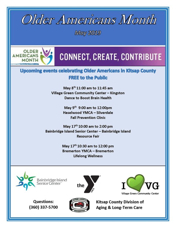 Upcoming Kitsap events highlight Older Americans Month