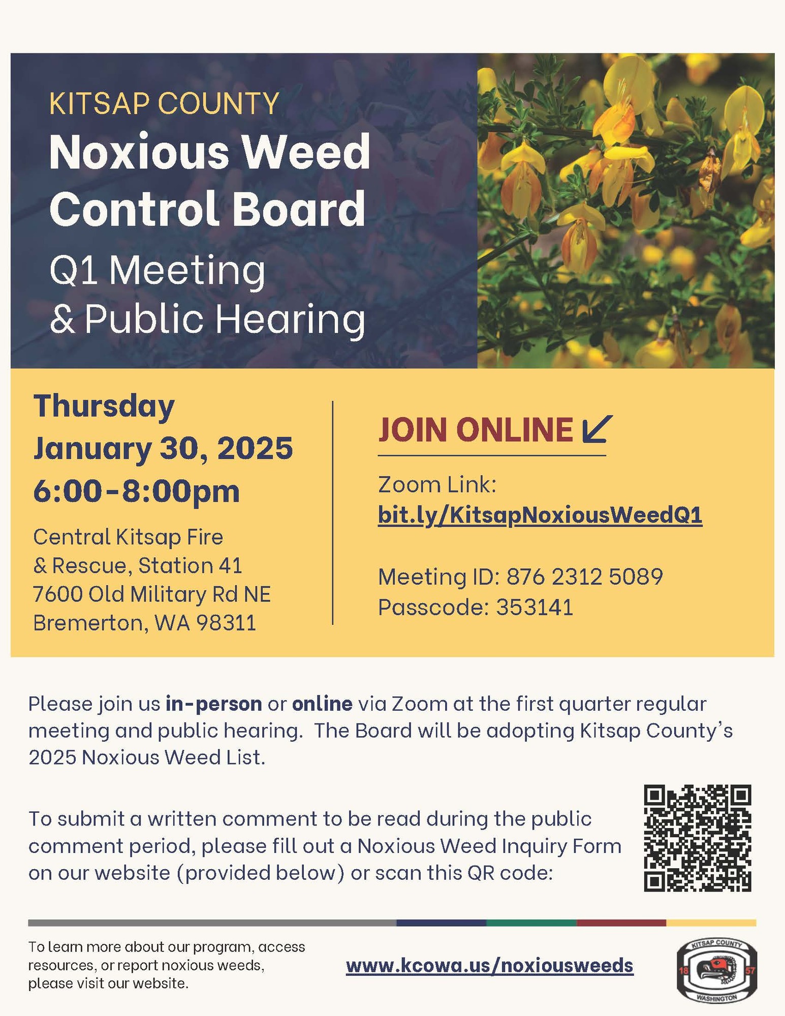 Kitsap County Noxious Weed Control Board Q1 Meeting