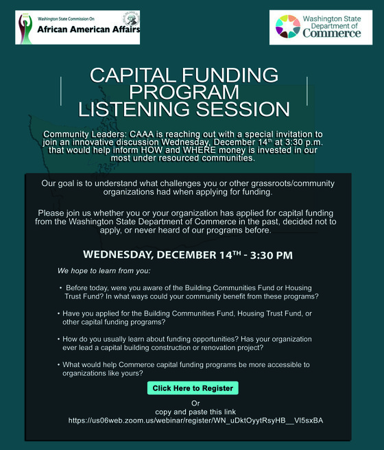 Capital Funding Program Listening Session