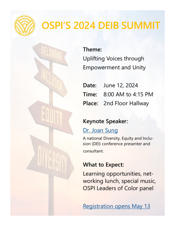 NEWSLETTER: OSPI's 2024 DEIB Summit, Shout Outs Extended Version ...