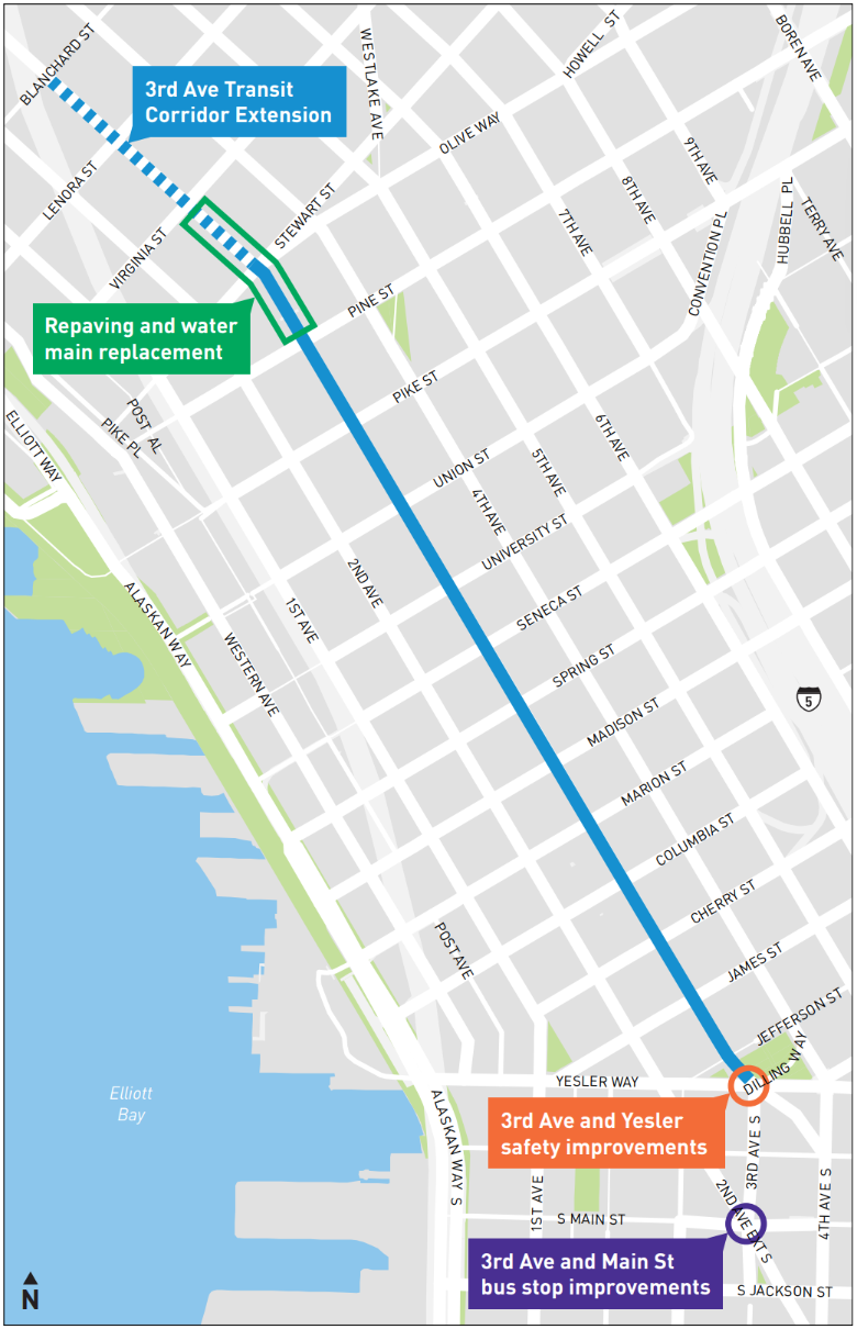 We are making upgrades to 3rd Ave in downtown Seattle!