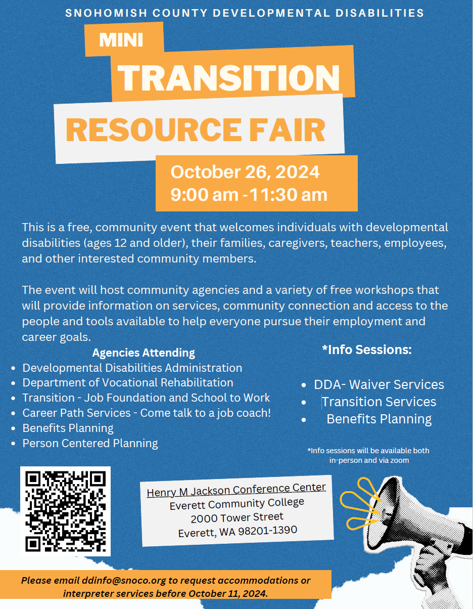 Mini Transition Resource Fair - October 26th!