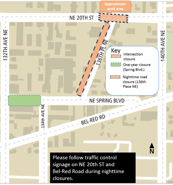 Construction alert: Bel-Red Station