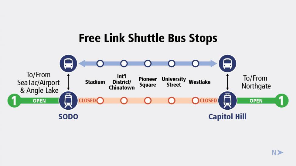 1 Line Service Suspended | Capitol Hill Station to SODO Station | 11/11 ...