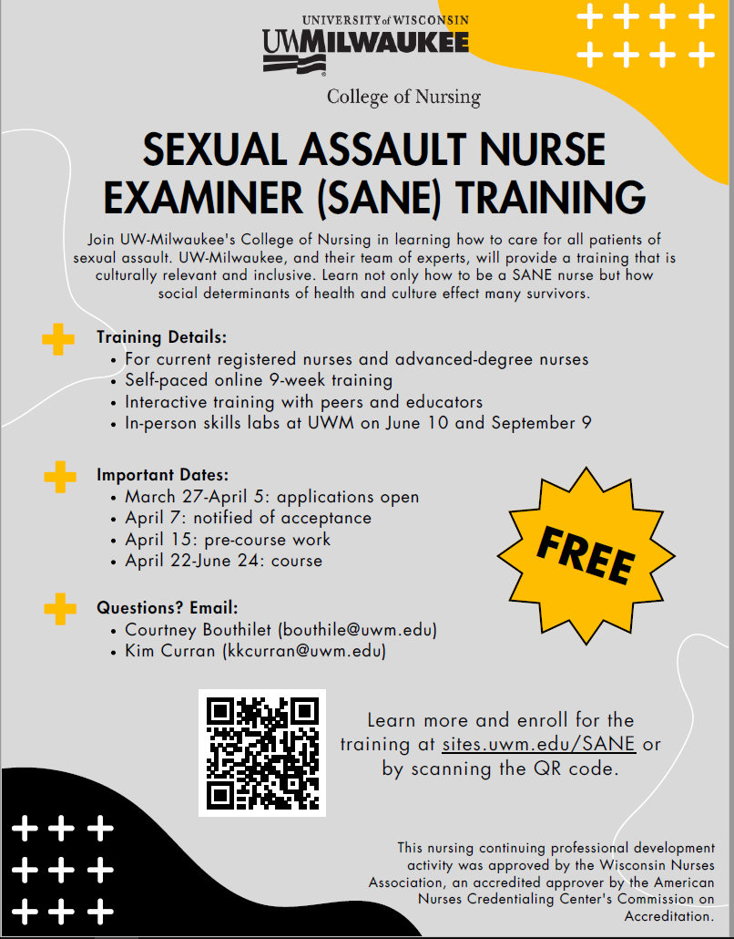 WI-CAN Peer Review; UWM SANE Training