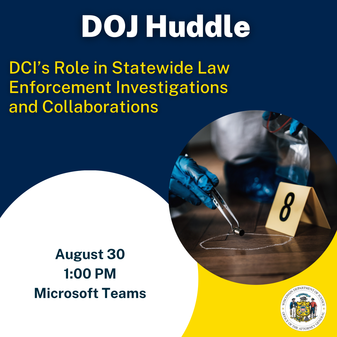 Huddle Up, Tomorrow! Register to learn about the Division of Criminal ...
