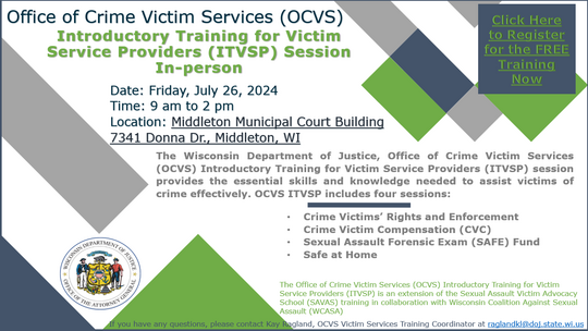 Office of Crime Victim Services (OCVS) Introductory Training for Victim ...