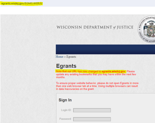 Egrants Update - URL Change and Maintenance - June 16, 2024