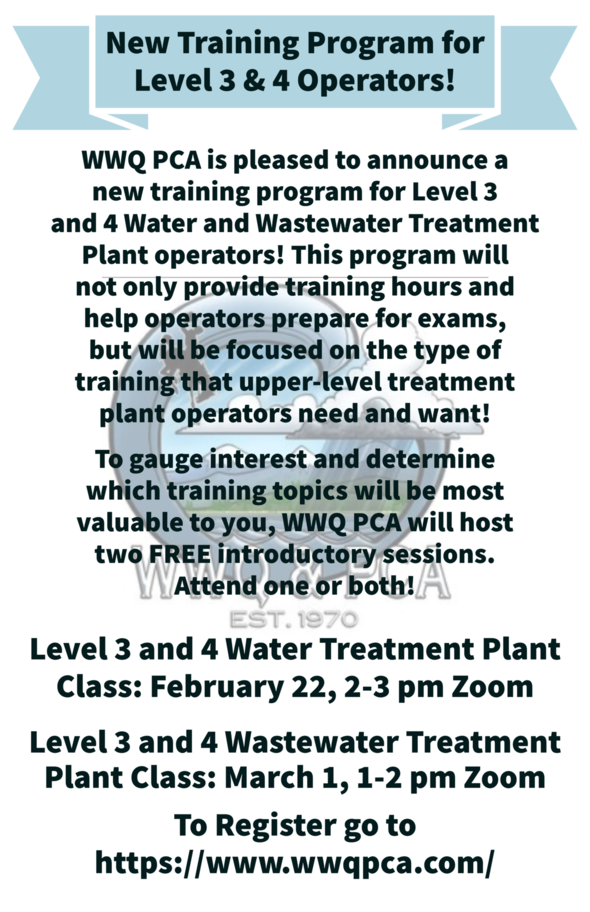 Upper Level Operator Training Groups - WY DEQ Approved Core Training ...