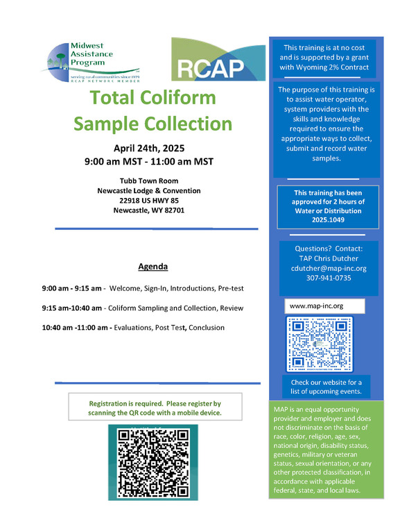 MAP Total Coliform Sample Collection